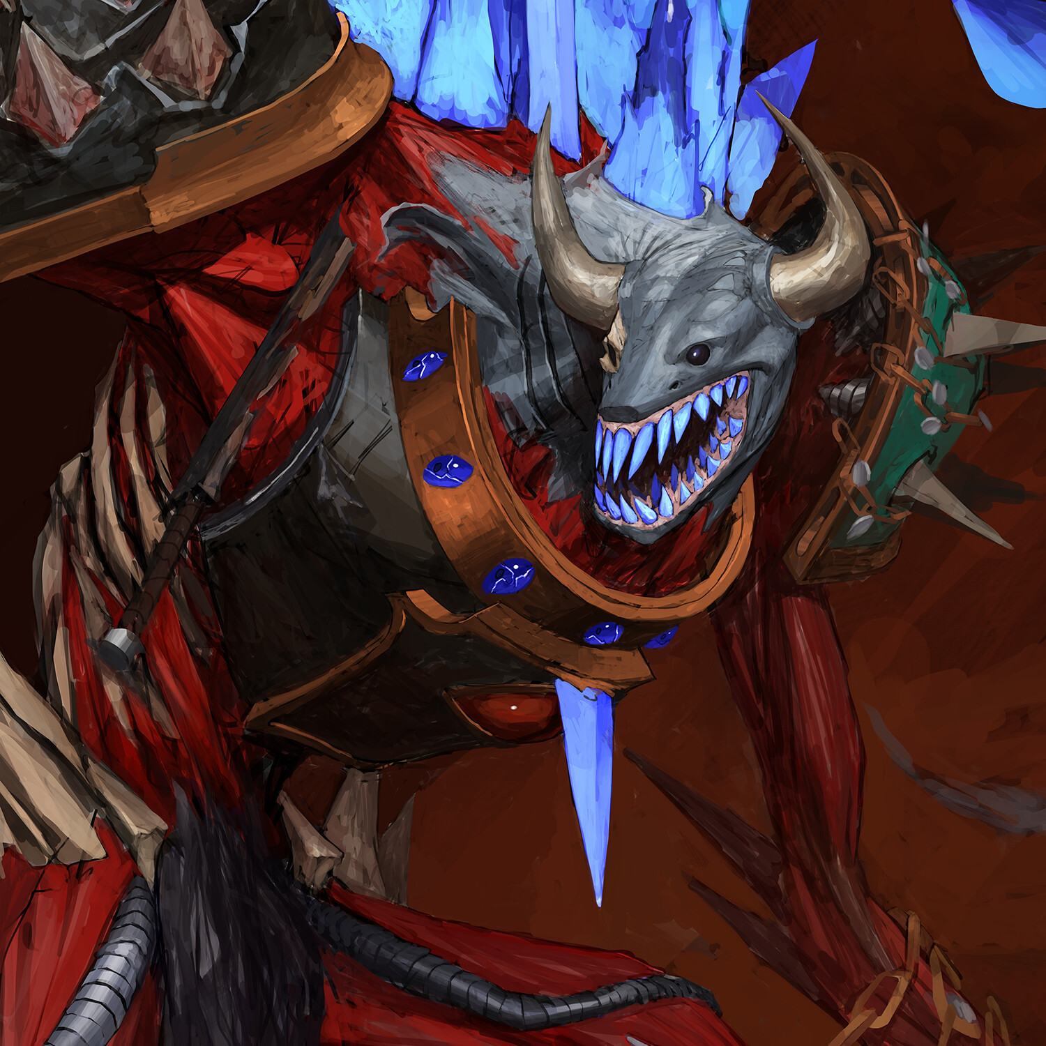 ArtStation - Vharekath the Gloried, Daemon Prince of Chaos Undivided