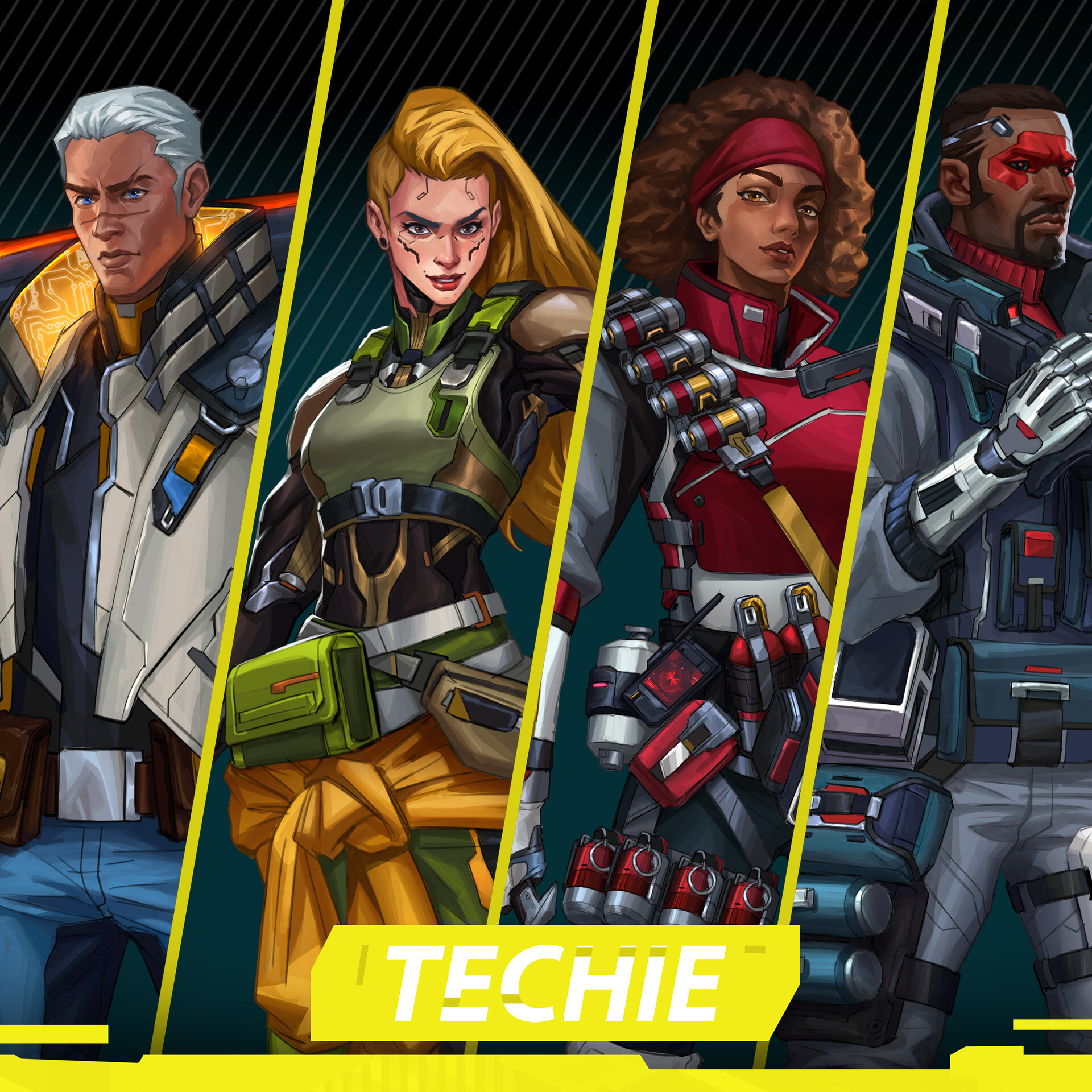 ArtStation - Cyberpunk Character Roles_TECHIE