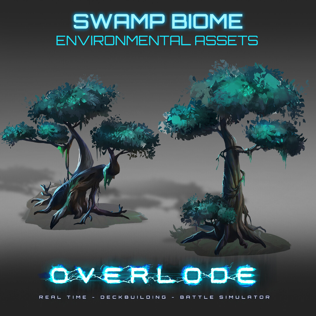 ArtStation - Overlode - Swamp Biome Asset Concept Art