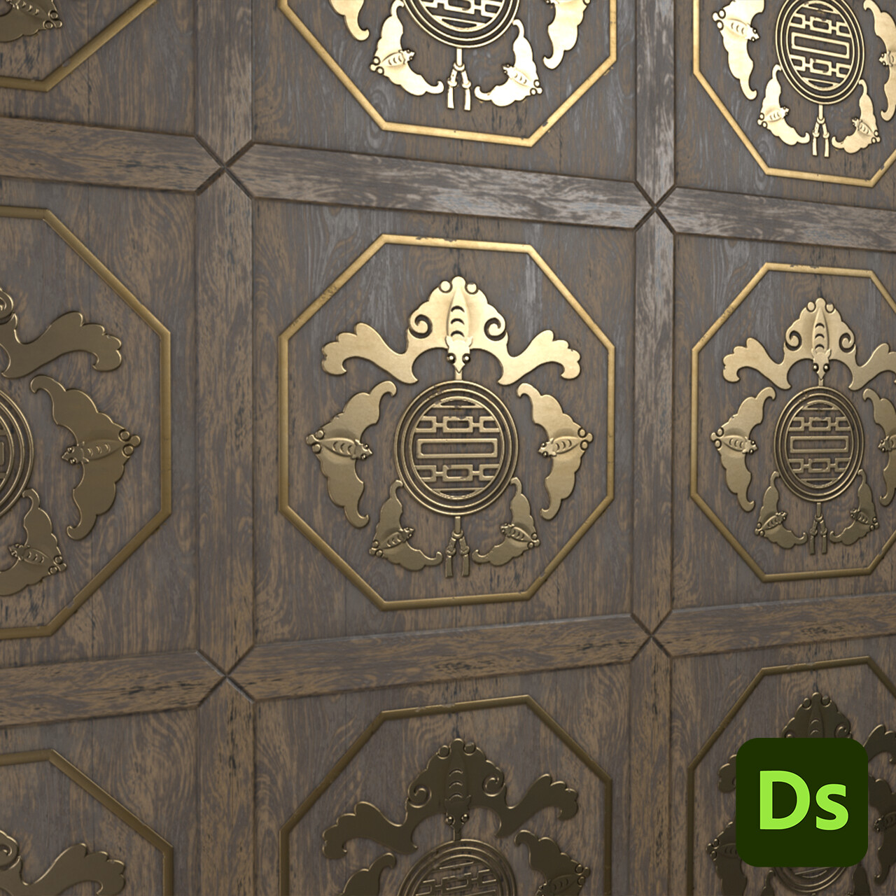 ArtStation - 【Material】Unique Chinese pattern