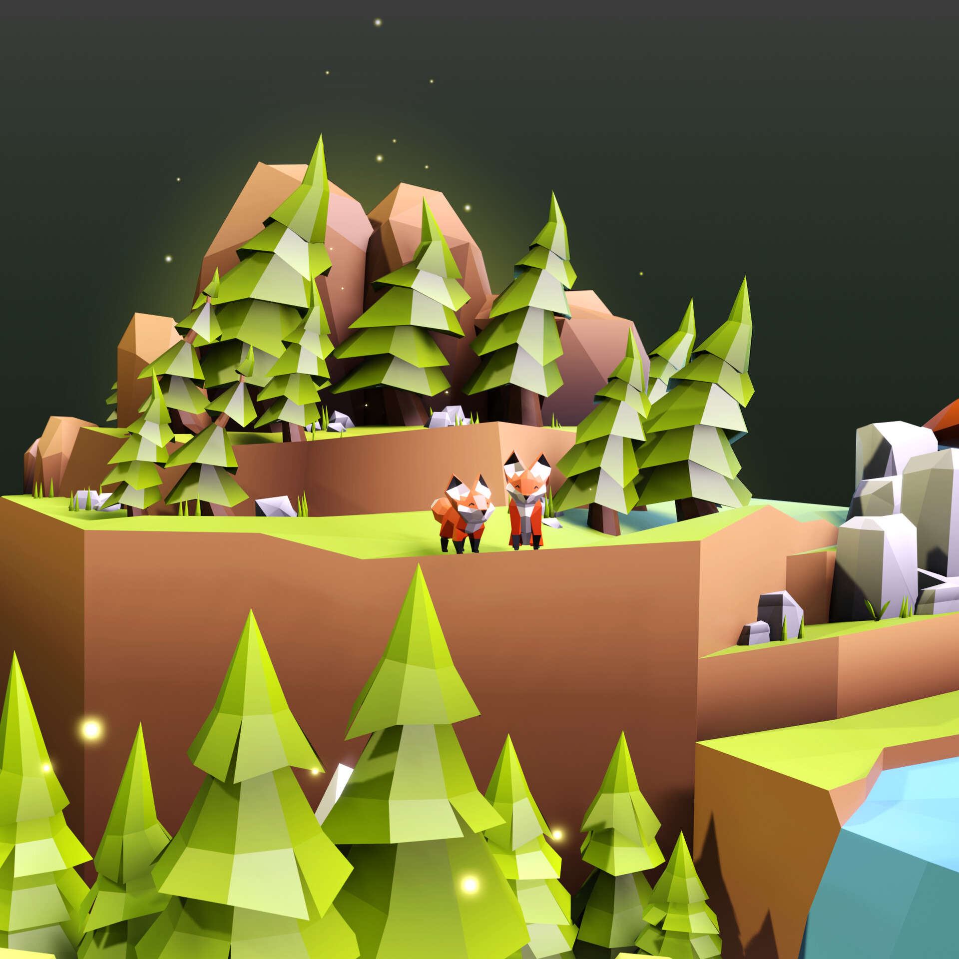 ArtStation - Stylized Low Poly Assets | Forest