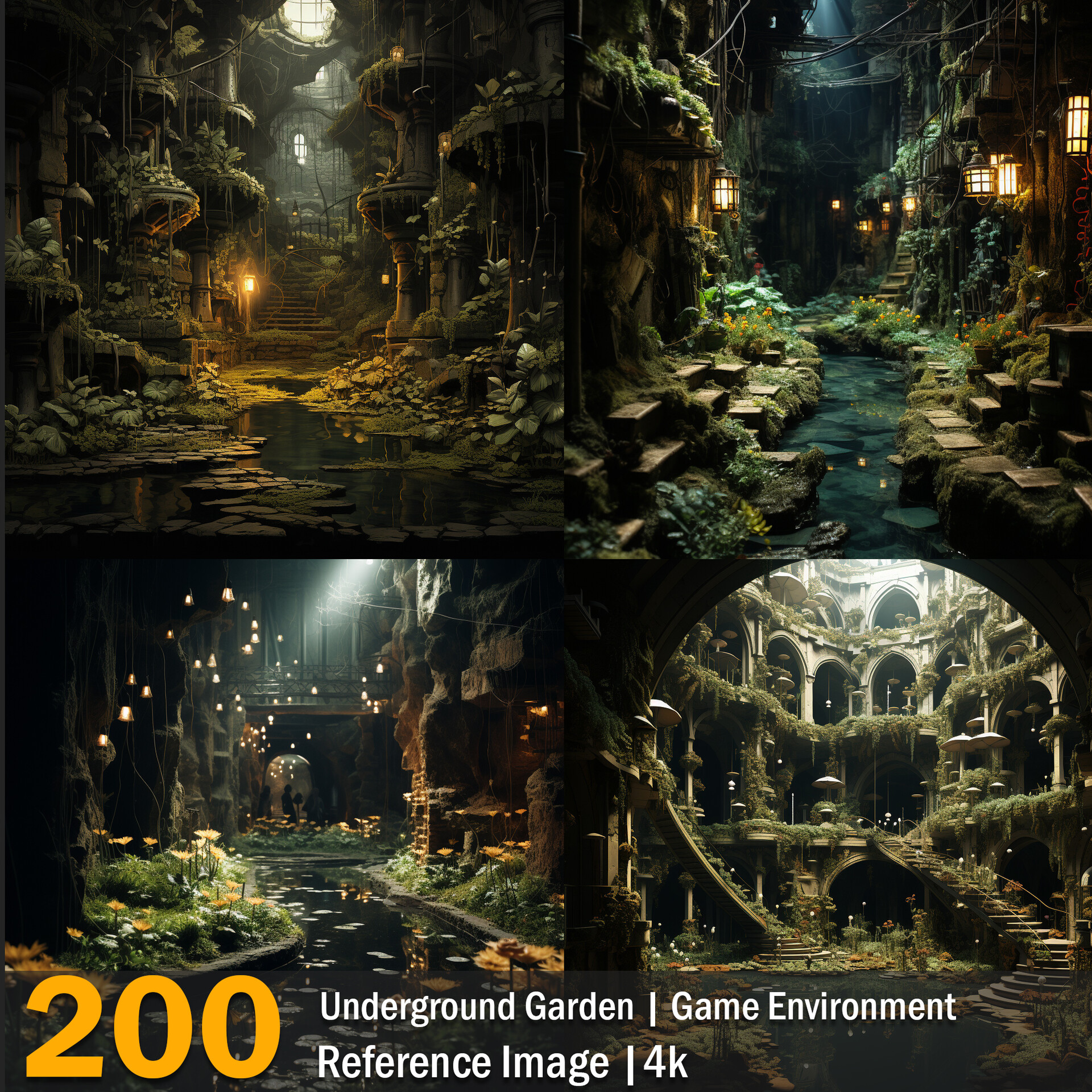 ArtStation - Underground Garden | Game Environment | Reference Images | 4K