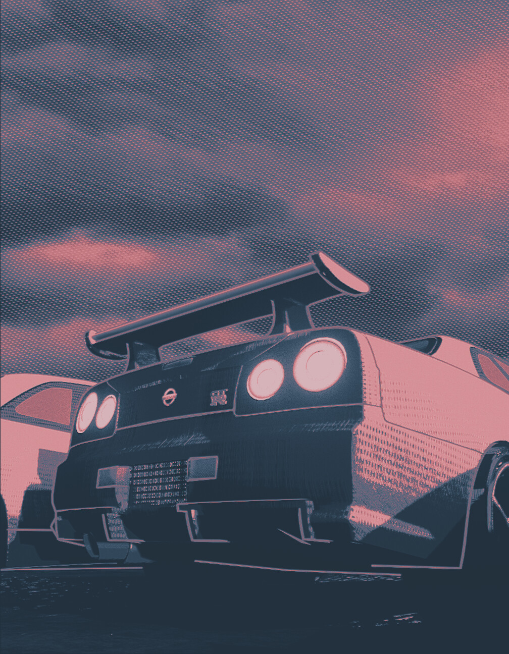ArtStation - skyline gtr stylized render