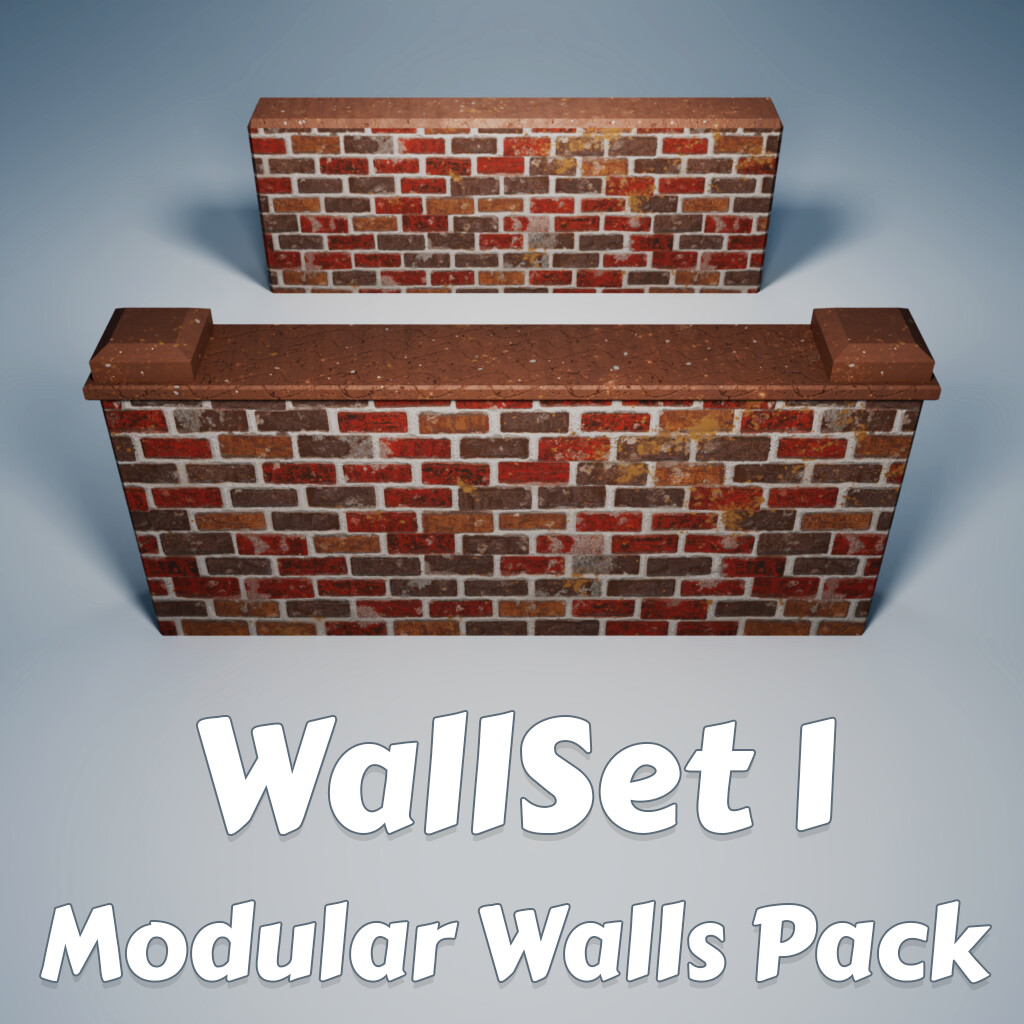 ArtStation - WallSet 01 - Modular Walls Pack
