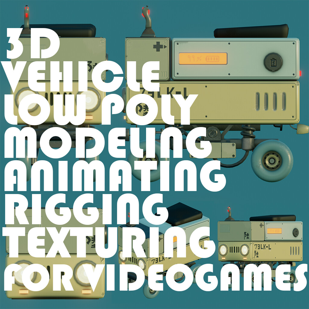 ArtStation - Low poly car animated model