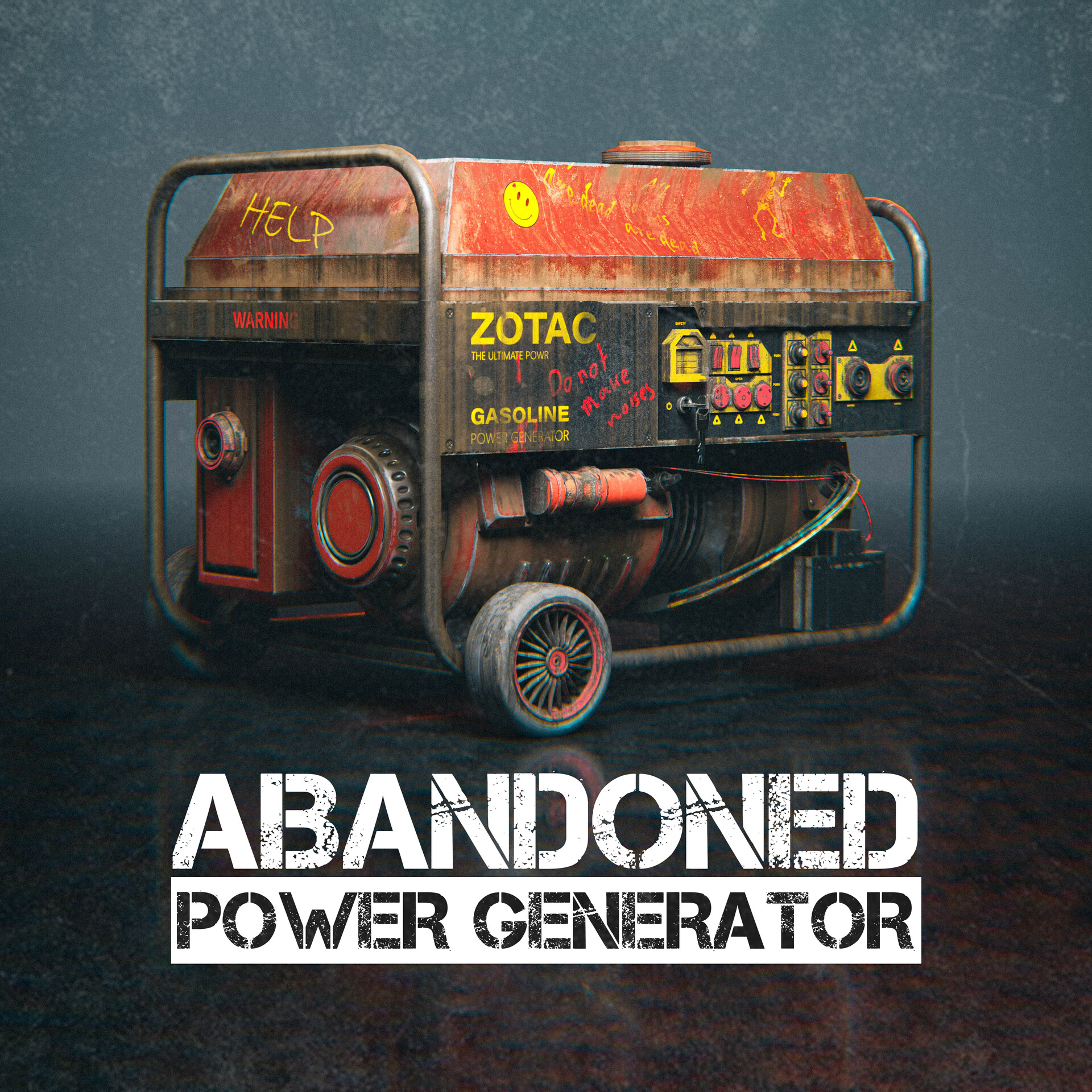 ArtStation - ABANDONED POWER GENERATOR- GAME PROPS