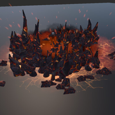 ArtStation - VFX - Charged Lava Attack