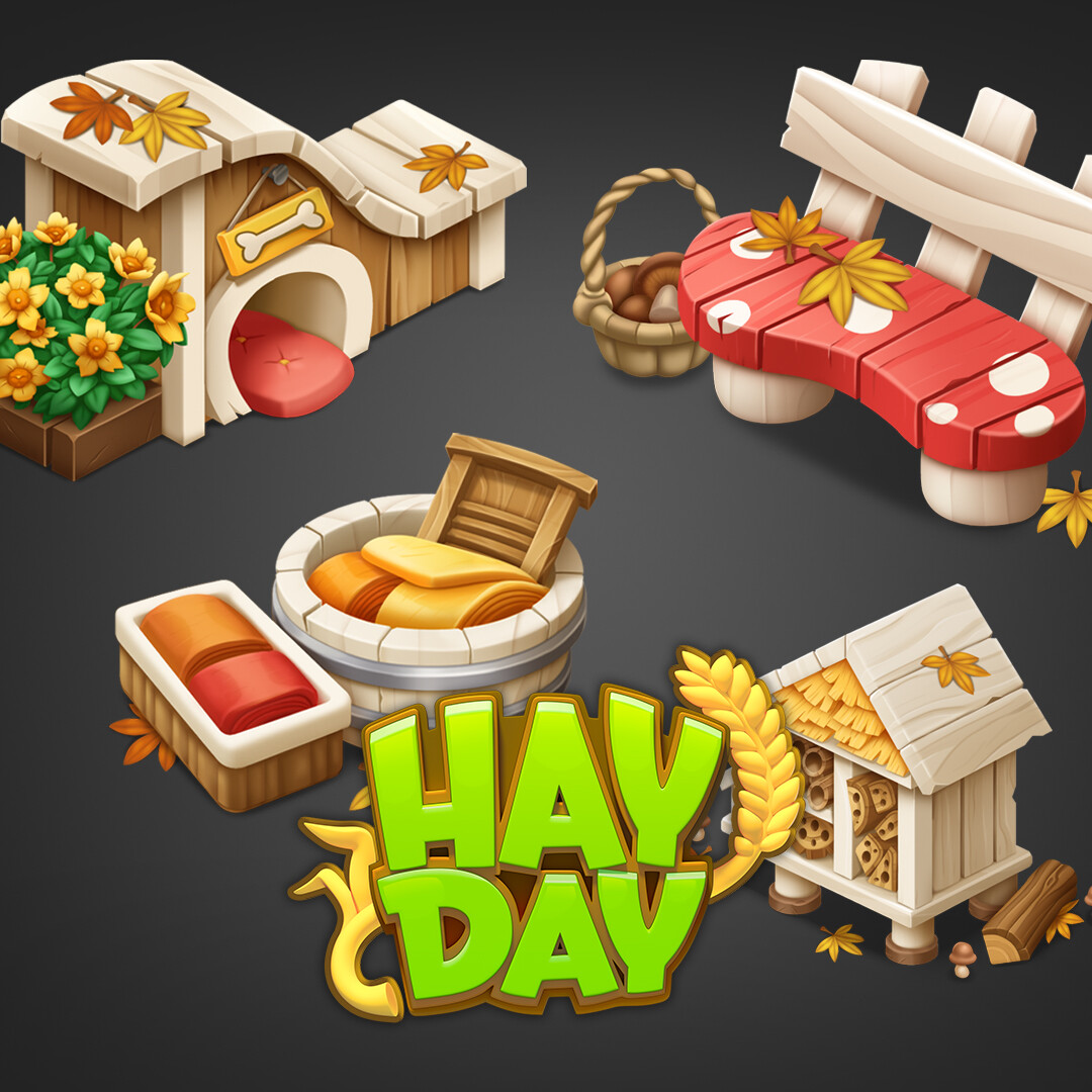 Ocellus - SERVICES - Hay Day - Fall Props Set 2