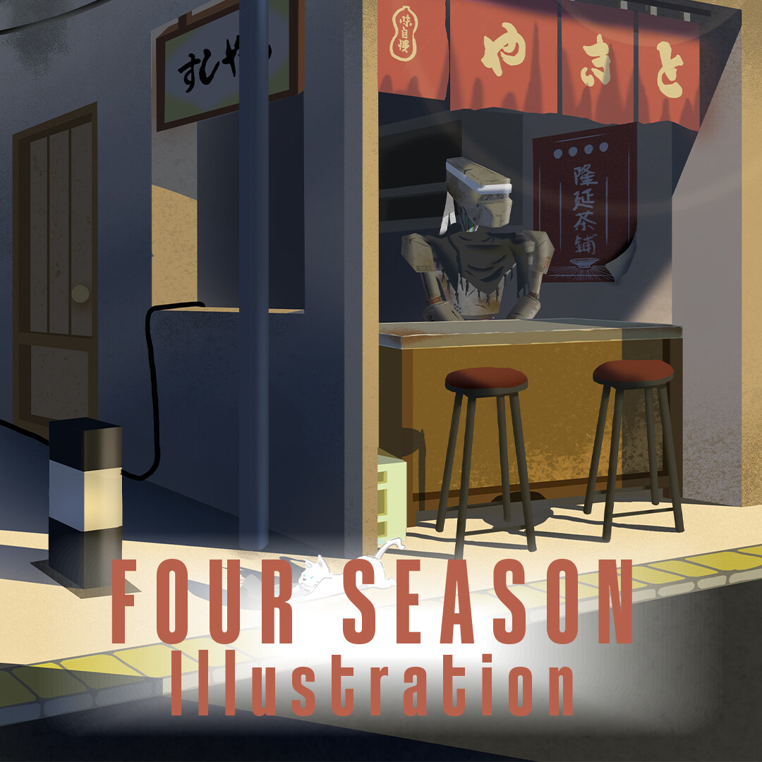 ArtStation - Four season Noodle shop