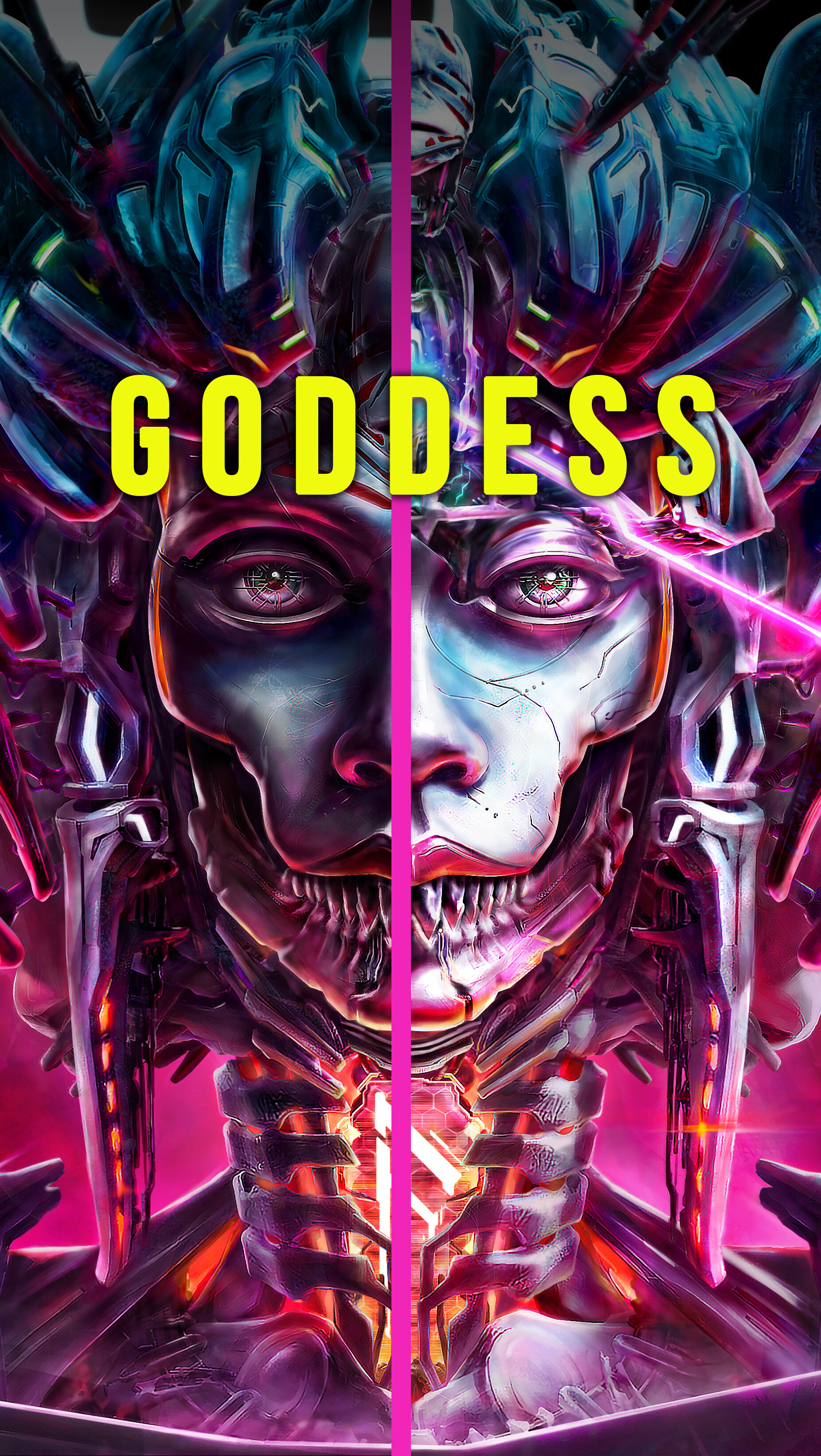 ArtStation - 3rd Face of the Cyber-Goddess – “Information”.