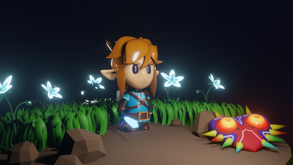 ArtStation - TOTK Link in Link's awakening style