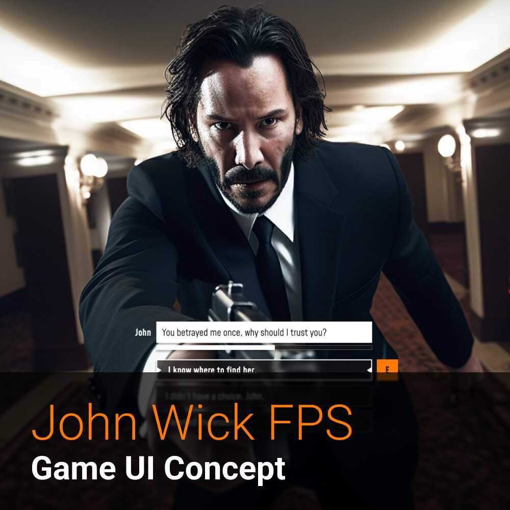 ArtStation - John Wick Game UI Concept