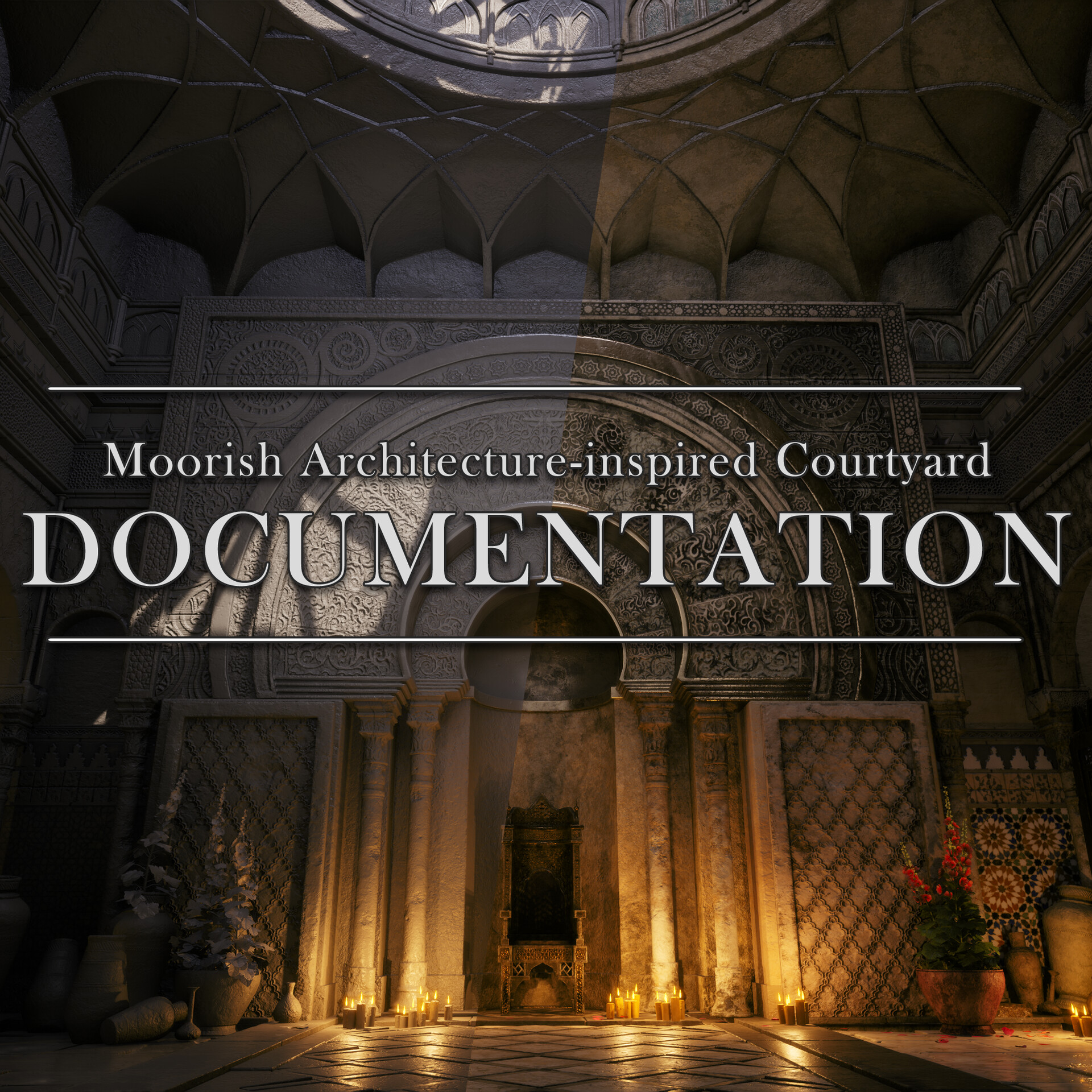 ArtStation - Moorish Architecture-inspired Courtyard: Documentation