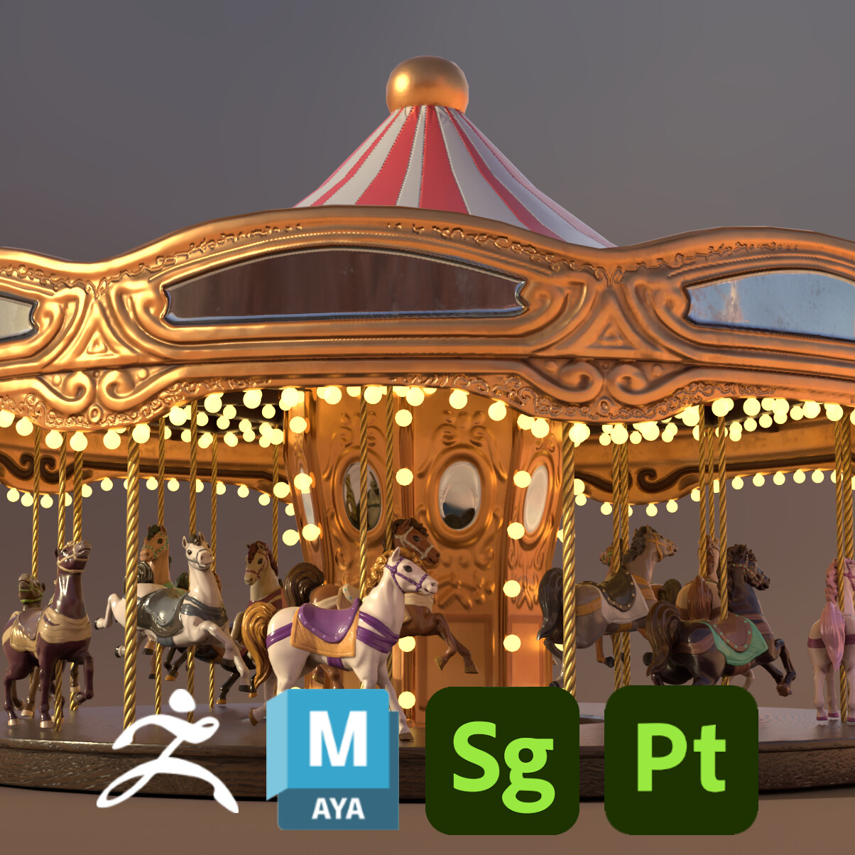 ArtStation - Carnival Carousel