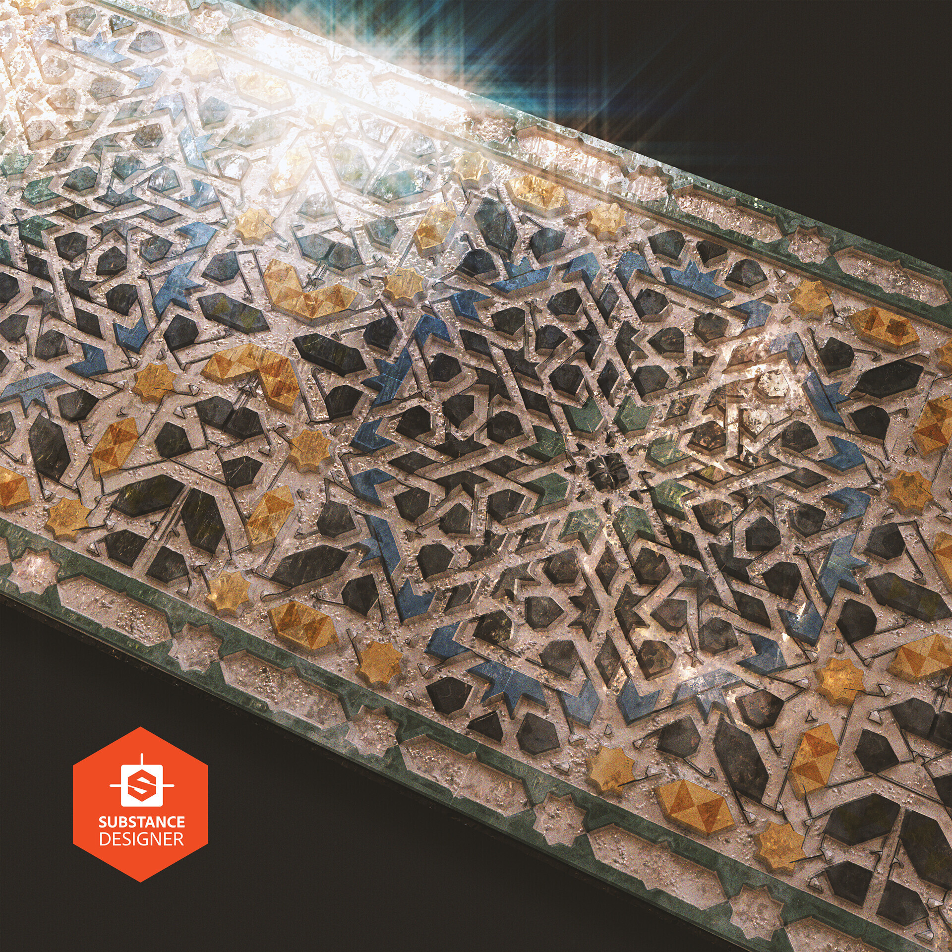 ArtStation - Moroccan Traditional Zelij Wall Tiles