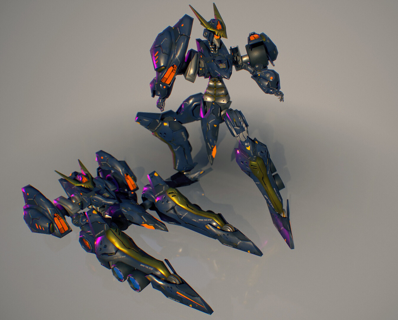 ArtStation - Robot that can transform into a race car