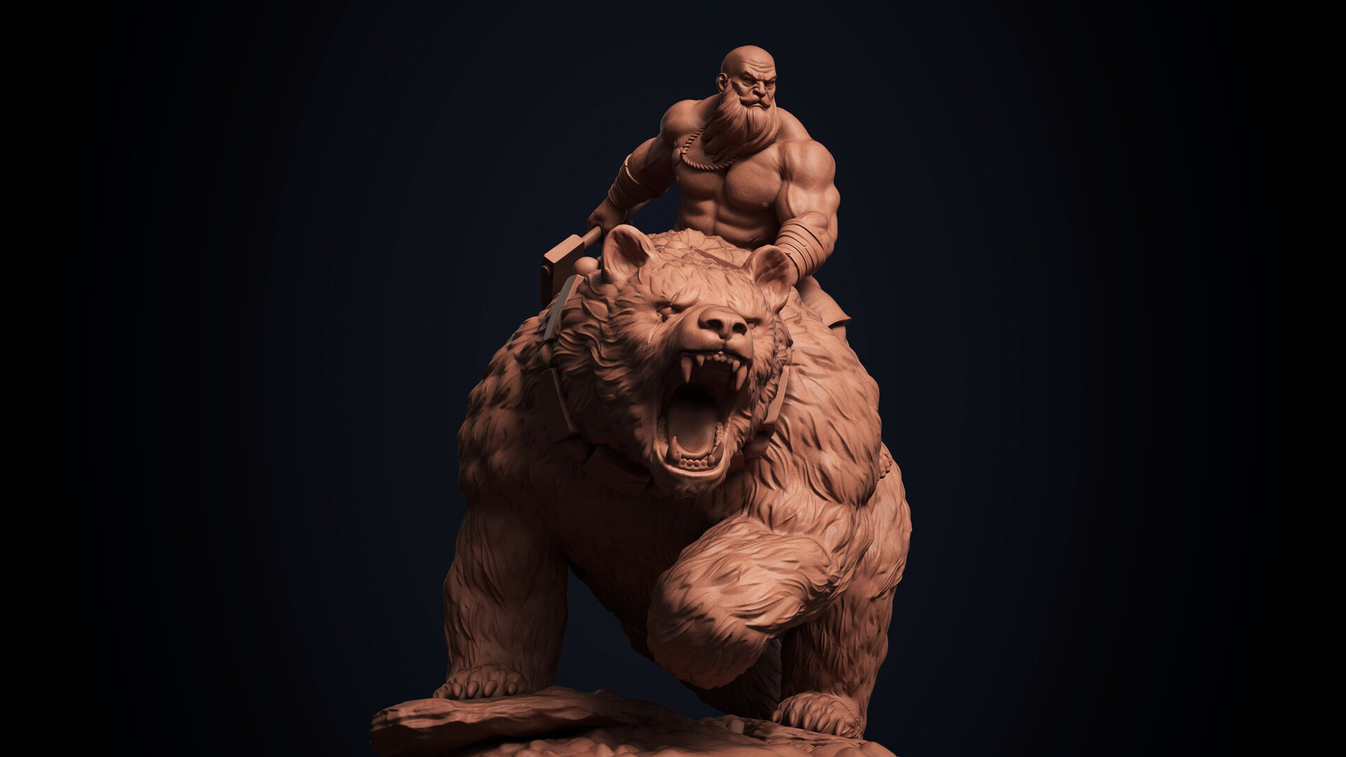 ArtStation - Dwarf and Bear