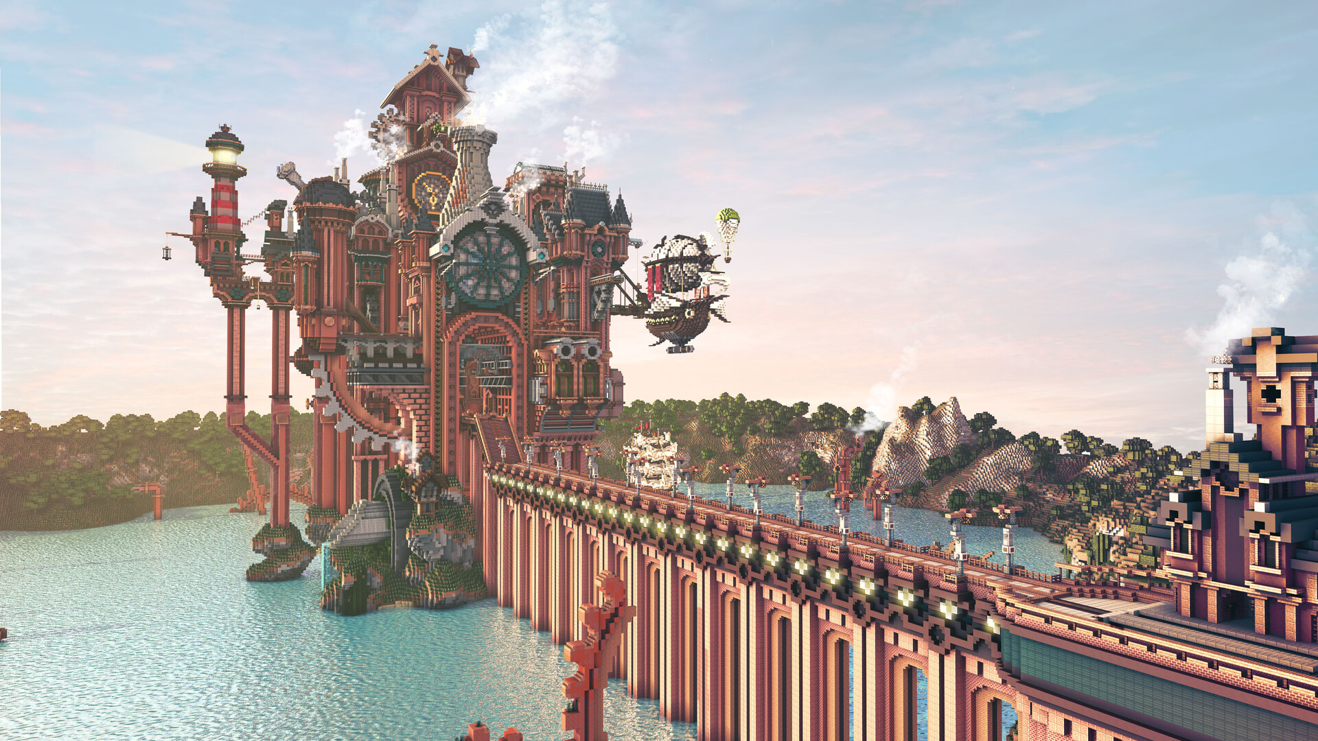 ArtStation - Steampunk Castle (voxel art)