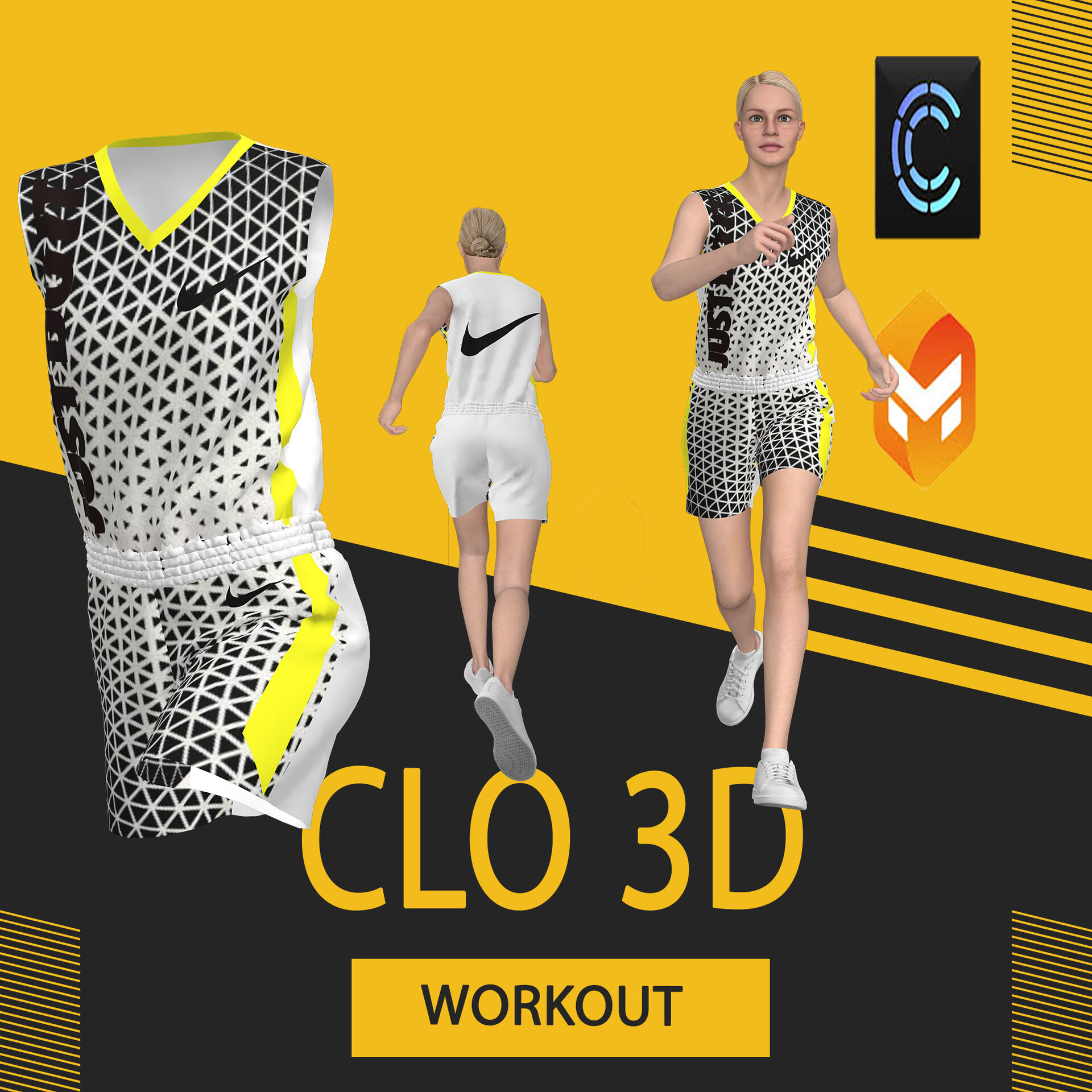 ArtStation - Workout,Marvelous Designer or Clo3D (ZPRJ)