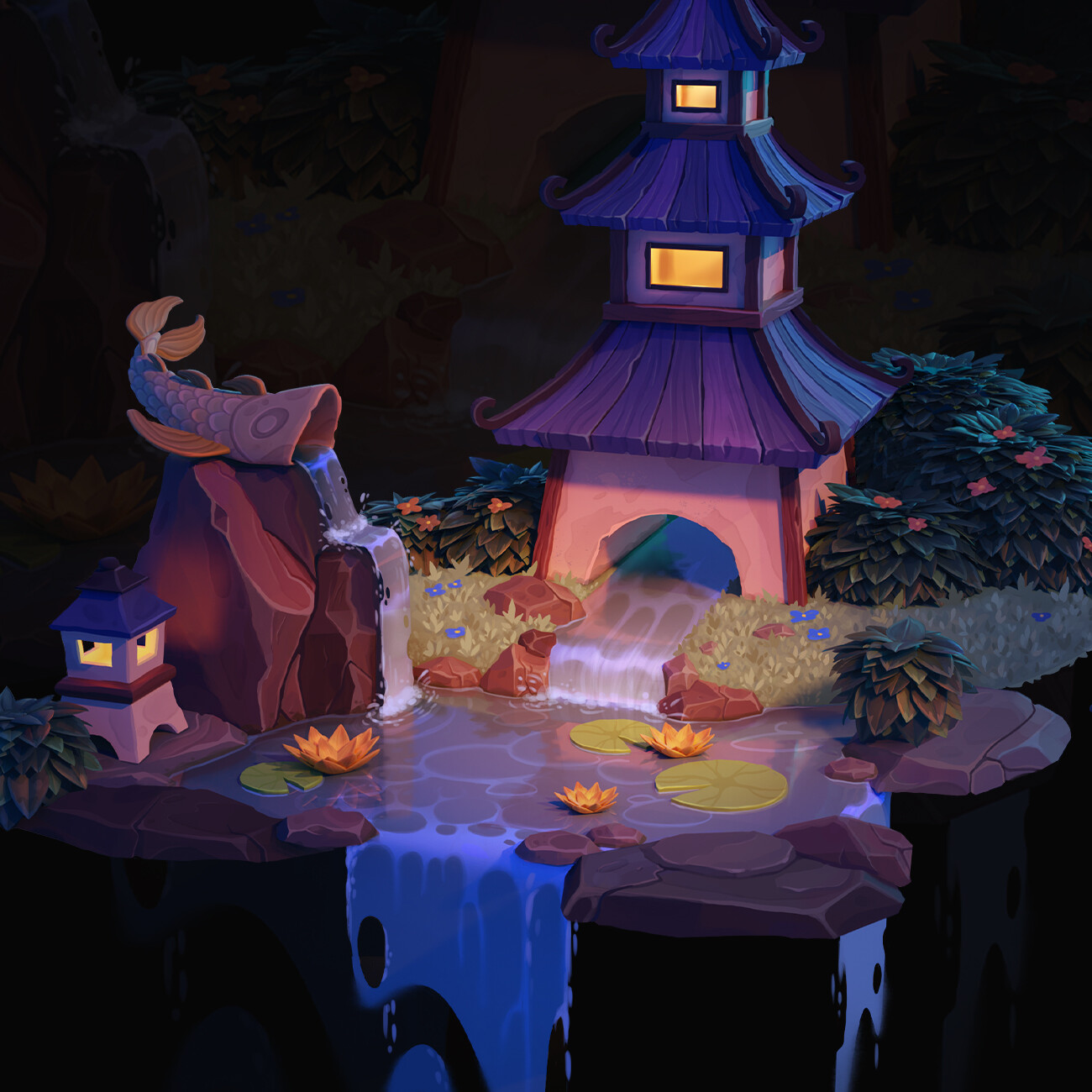 ArtStation - Japanese Pond