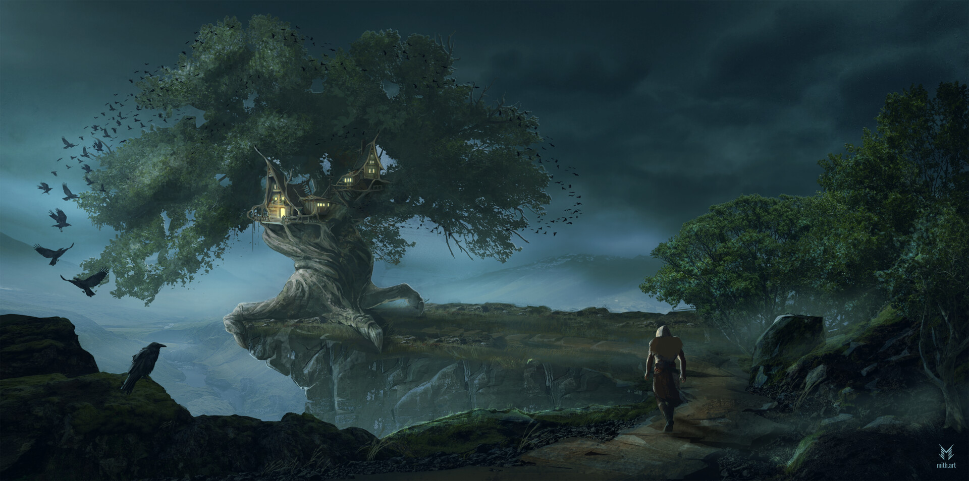 ArtStation - Raven witch tree house
