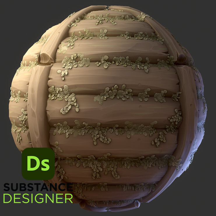 ArtStation - Stylized Wood Logs - Substance 3D Designer