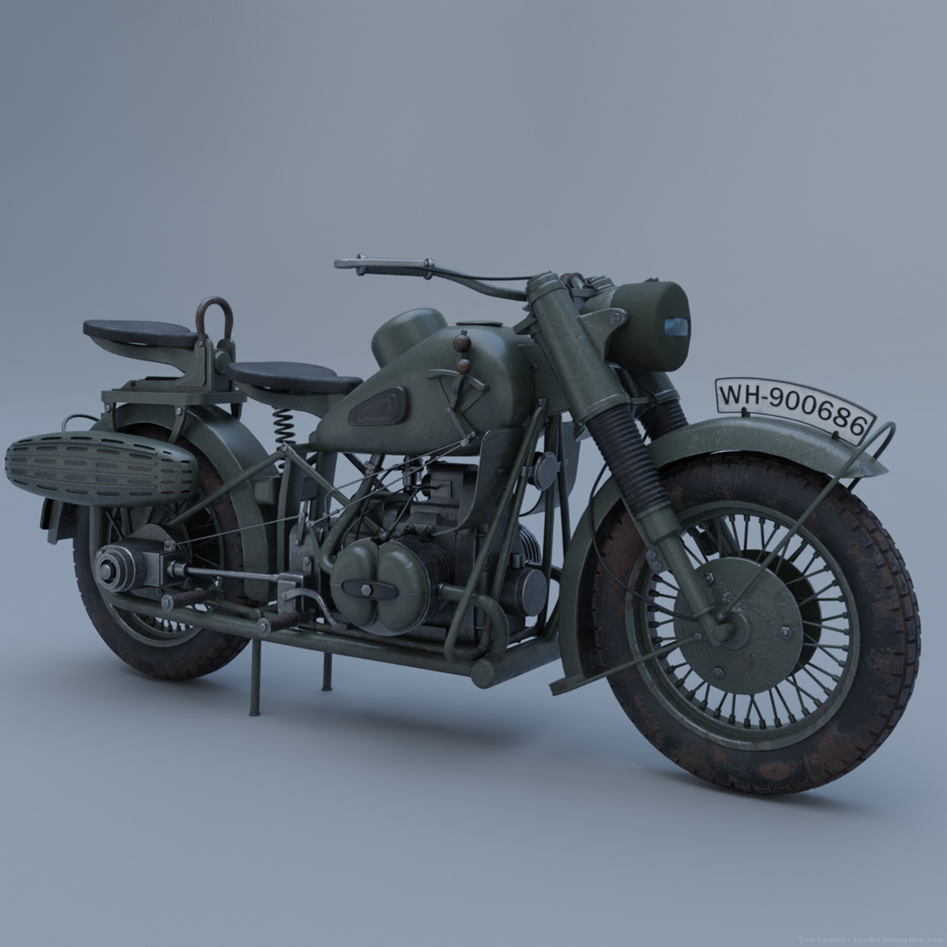 ArtStation - BMW R75 WW2 Motorcycle