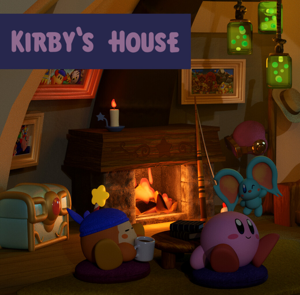 ArtStation - Kirby's House - 3D Interior Modeling Project