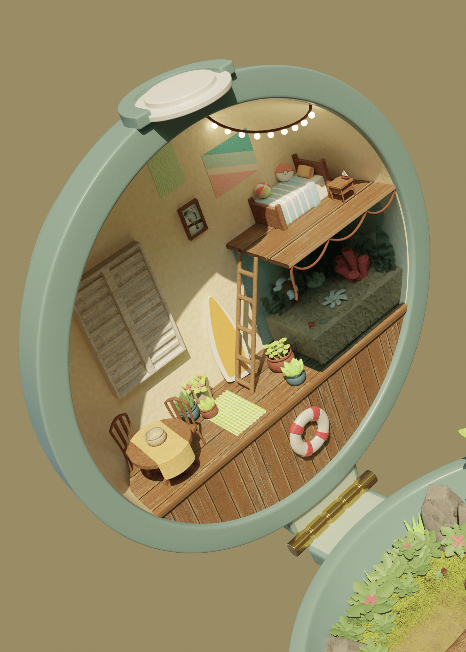 ArtStation - Pokeball house