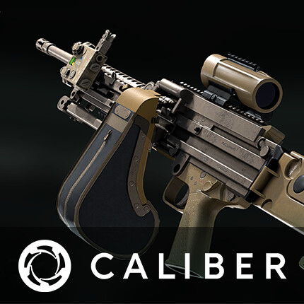 ArtStation - Caliber - WEAPON - MG4 machine gun