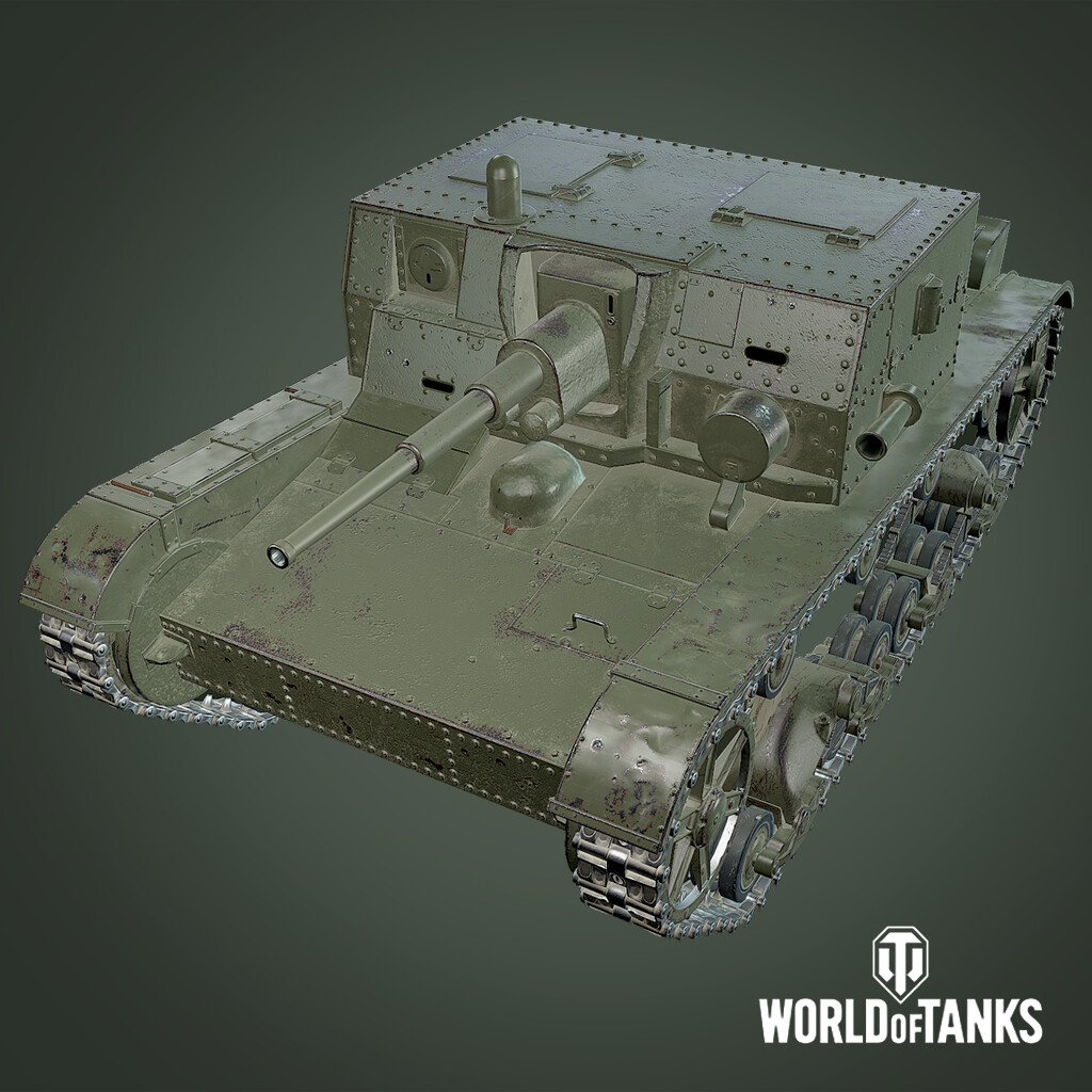 ArtStation - AT-1 is a Soviet tank destroyer.