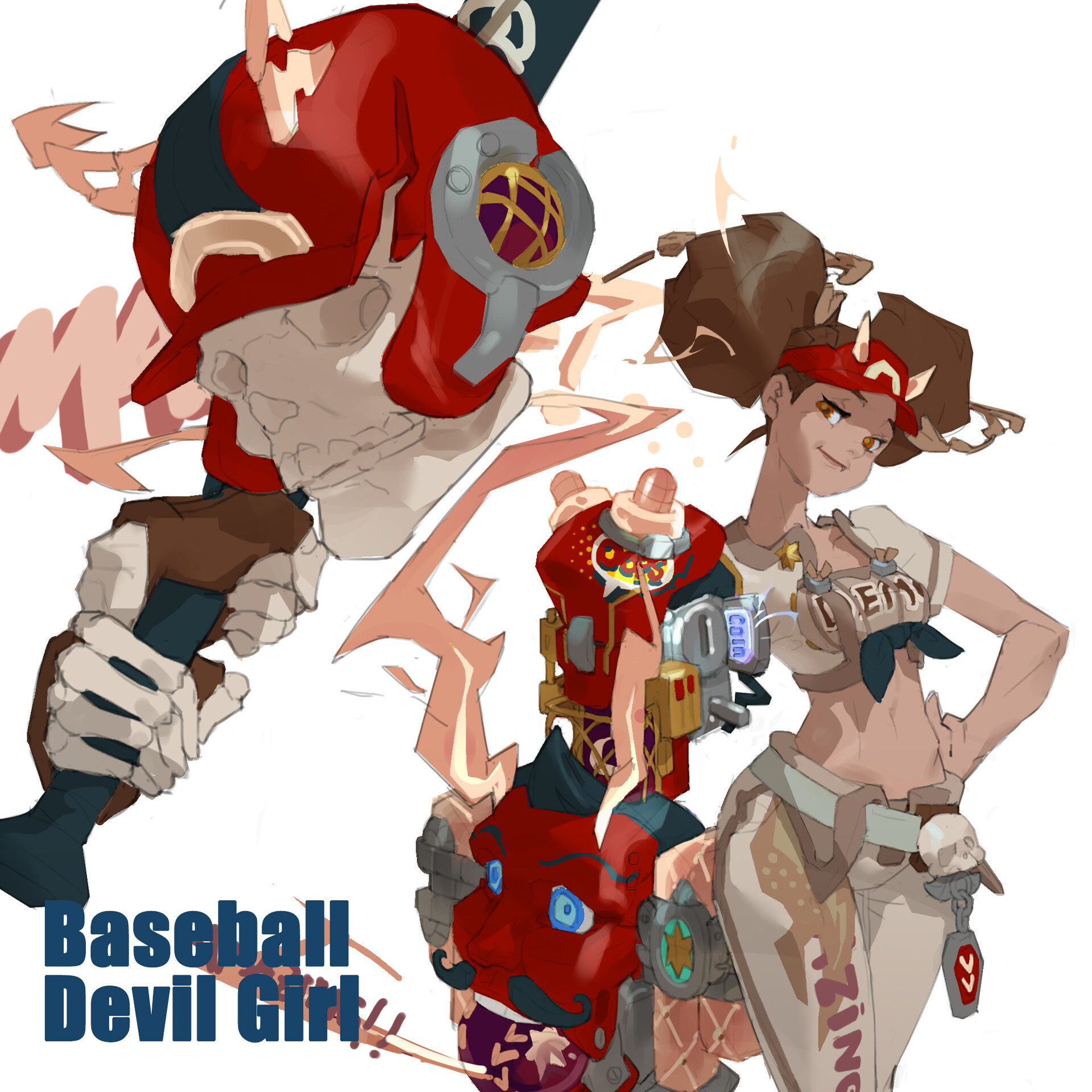 ArtStation - Baseball Devil Girl