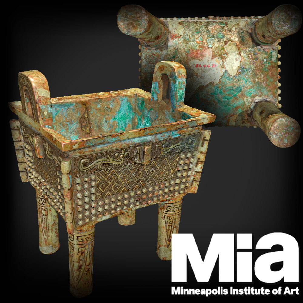 ArtStation - Photogrammetry: Fangding food vessel, 11th century BCE
