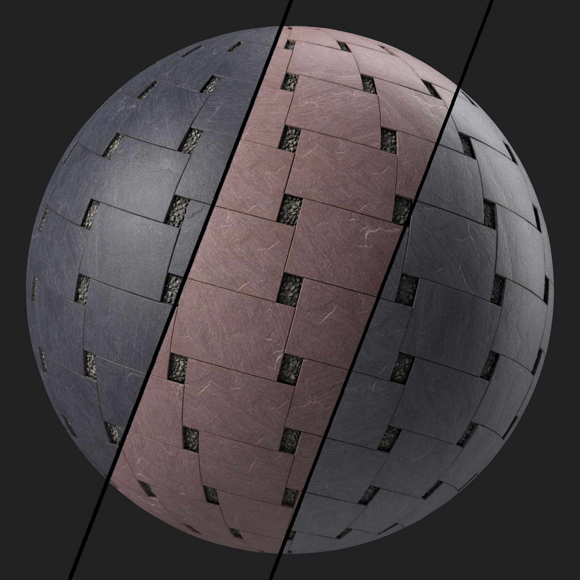 ArtStation - Tile Materials 45- Slate Stone Tiling By Gravel | Sbsar ...