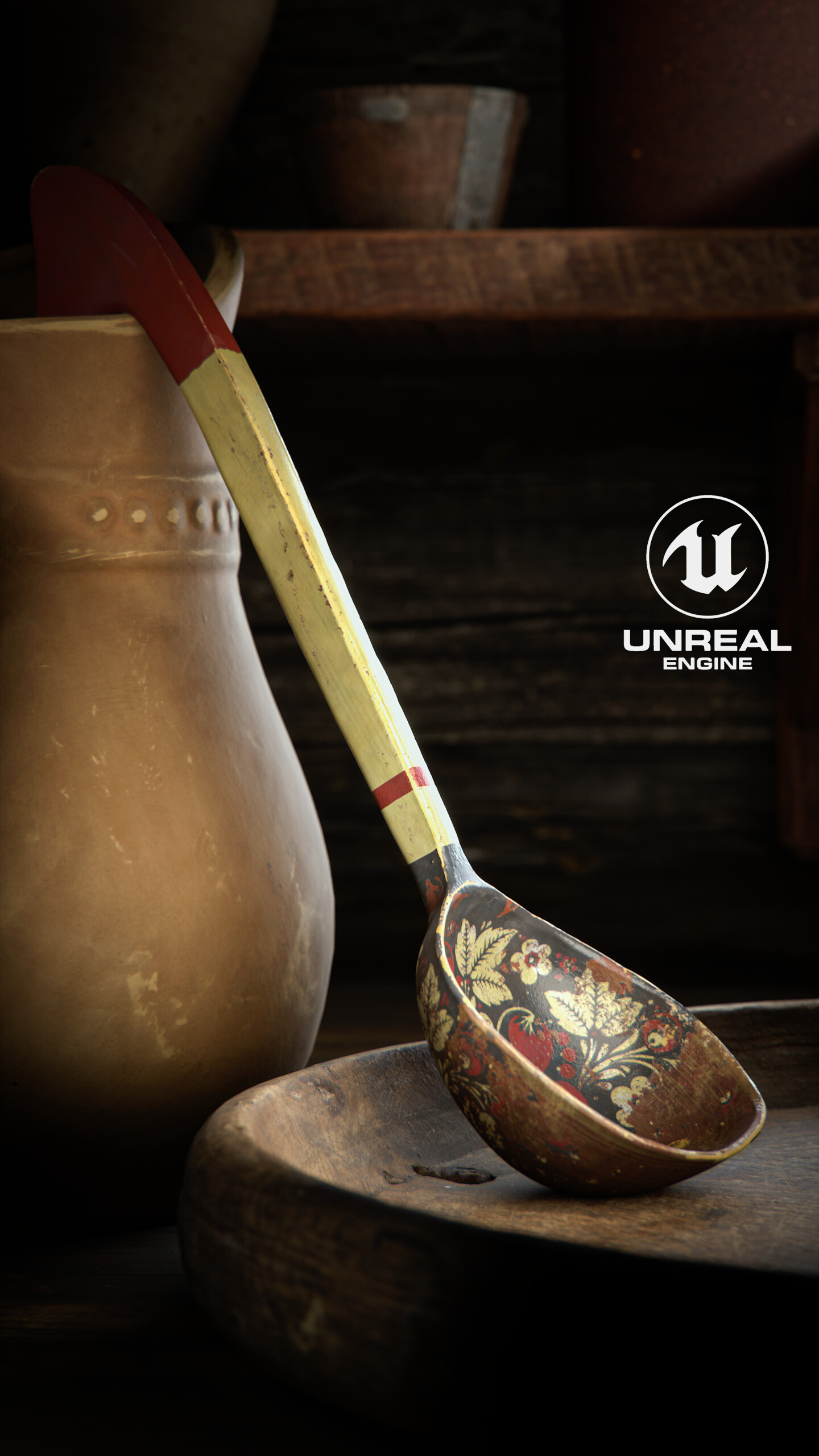 ArtStation - The old Khokhloma spoon