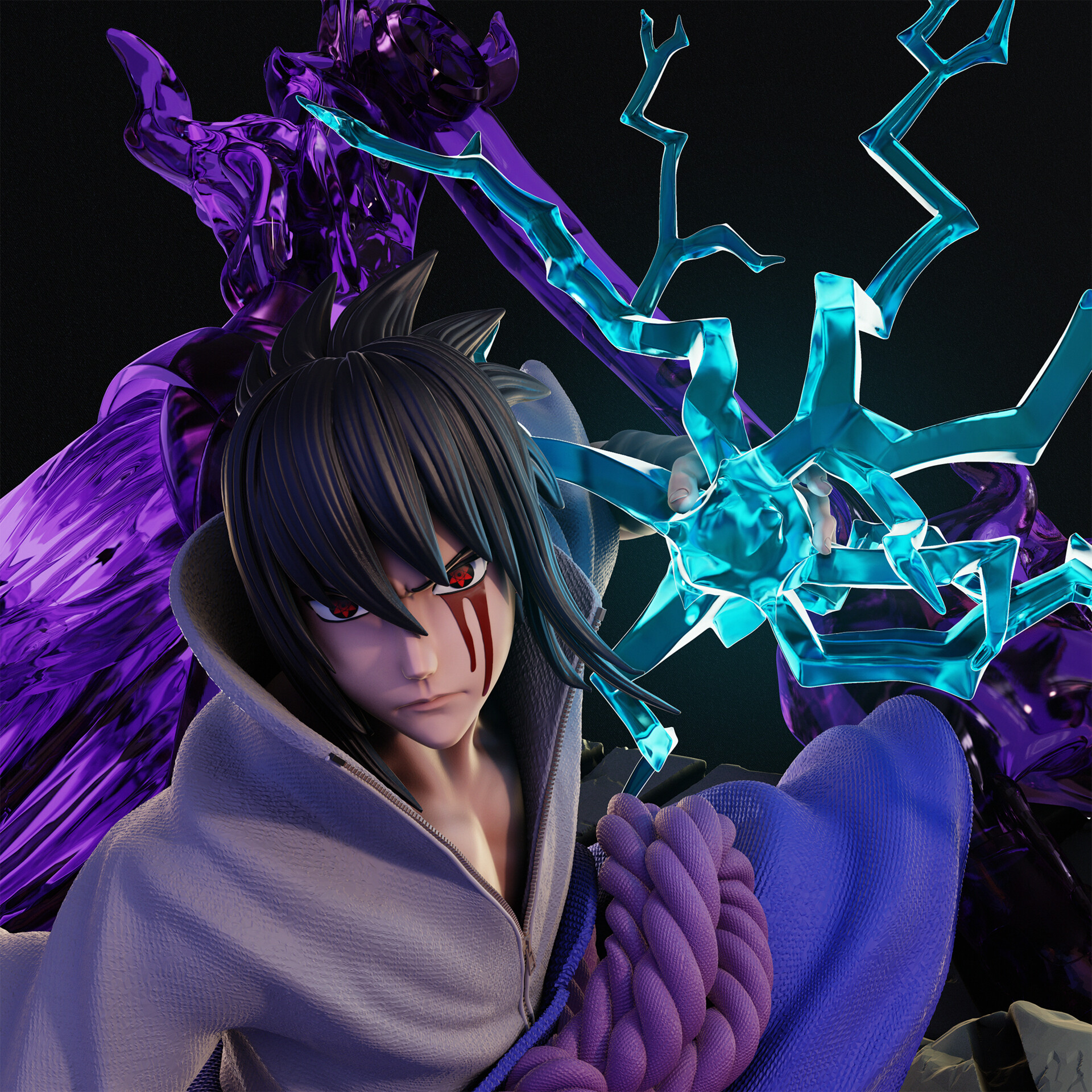 ArtStation - Sasuke Vs Danzo - Fan Art