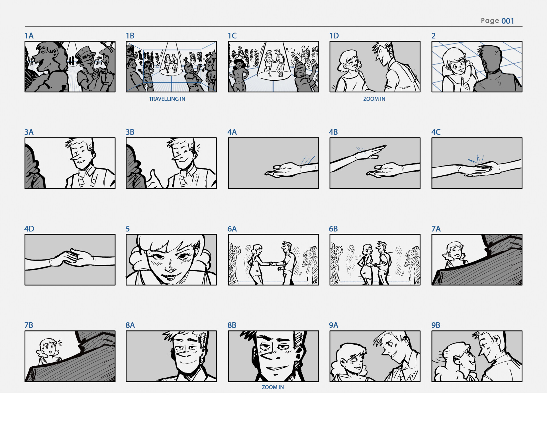 ArtStation - Storyboard practice - When Harry met Sally