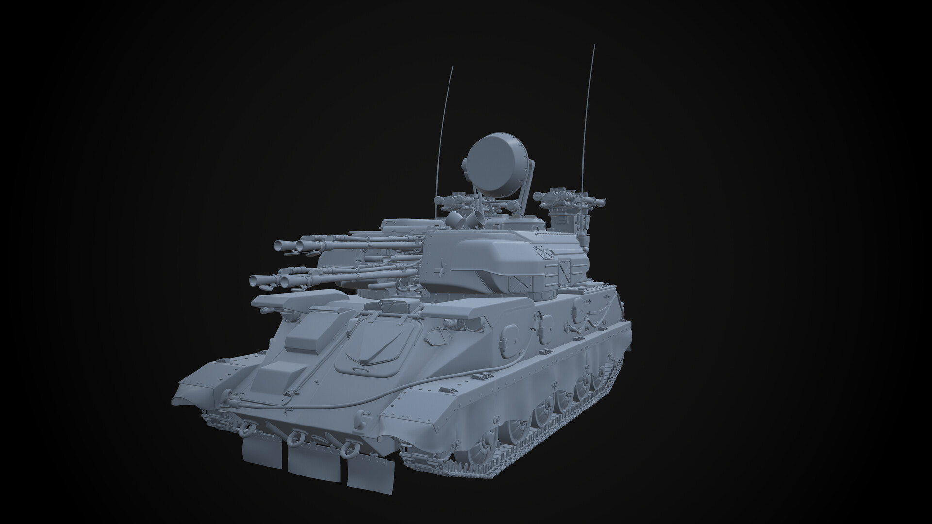 ArtStation - WIP_HighPoly_ZSU-23-4M4-Shilka
