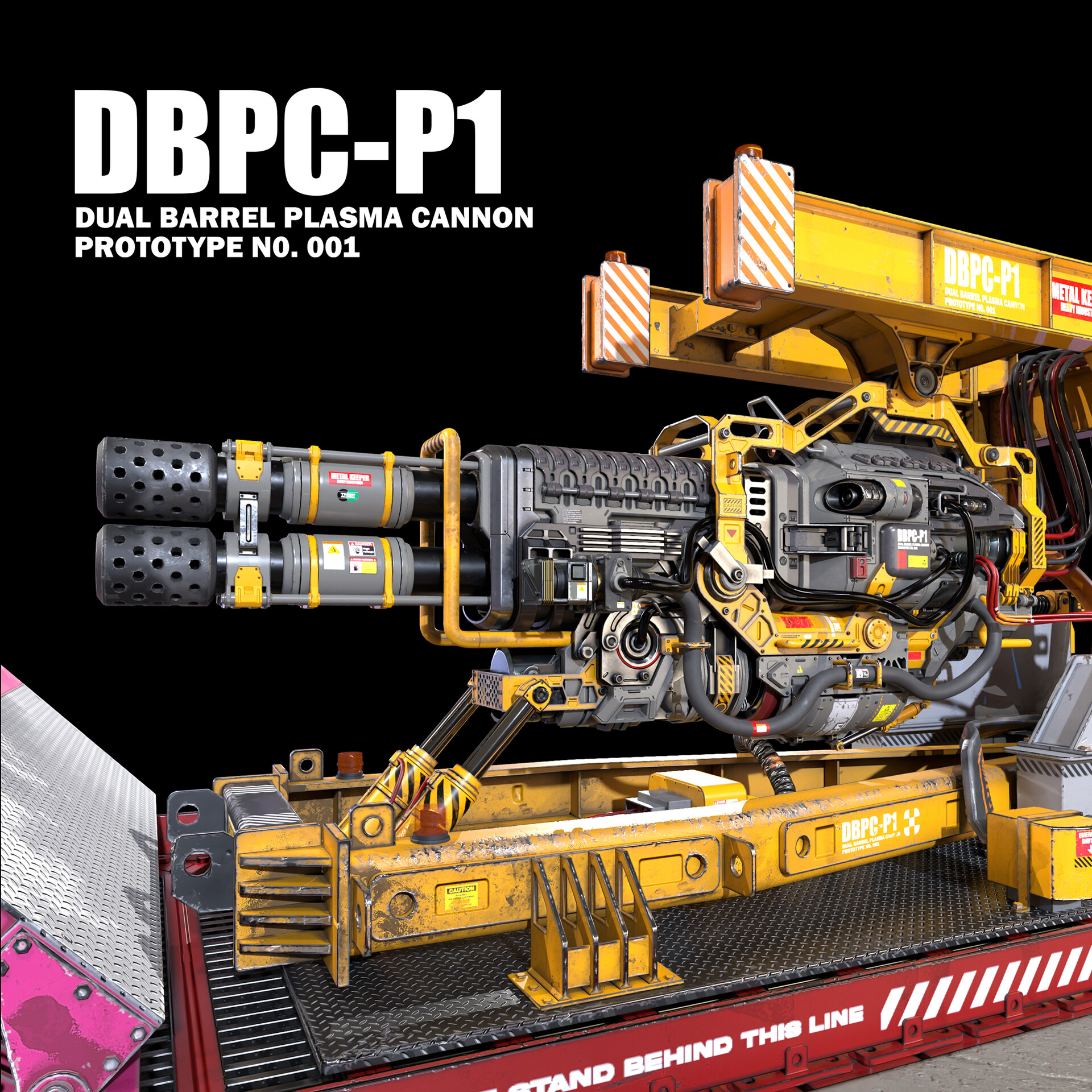 ArtStation - Double Barrel Plasma Cannon - Proto Type