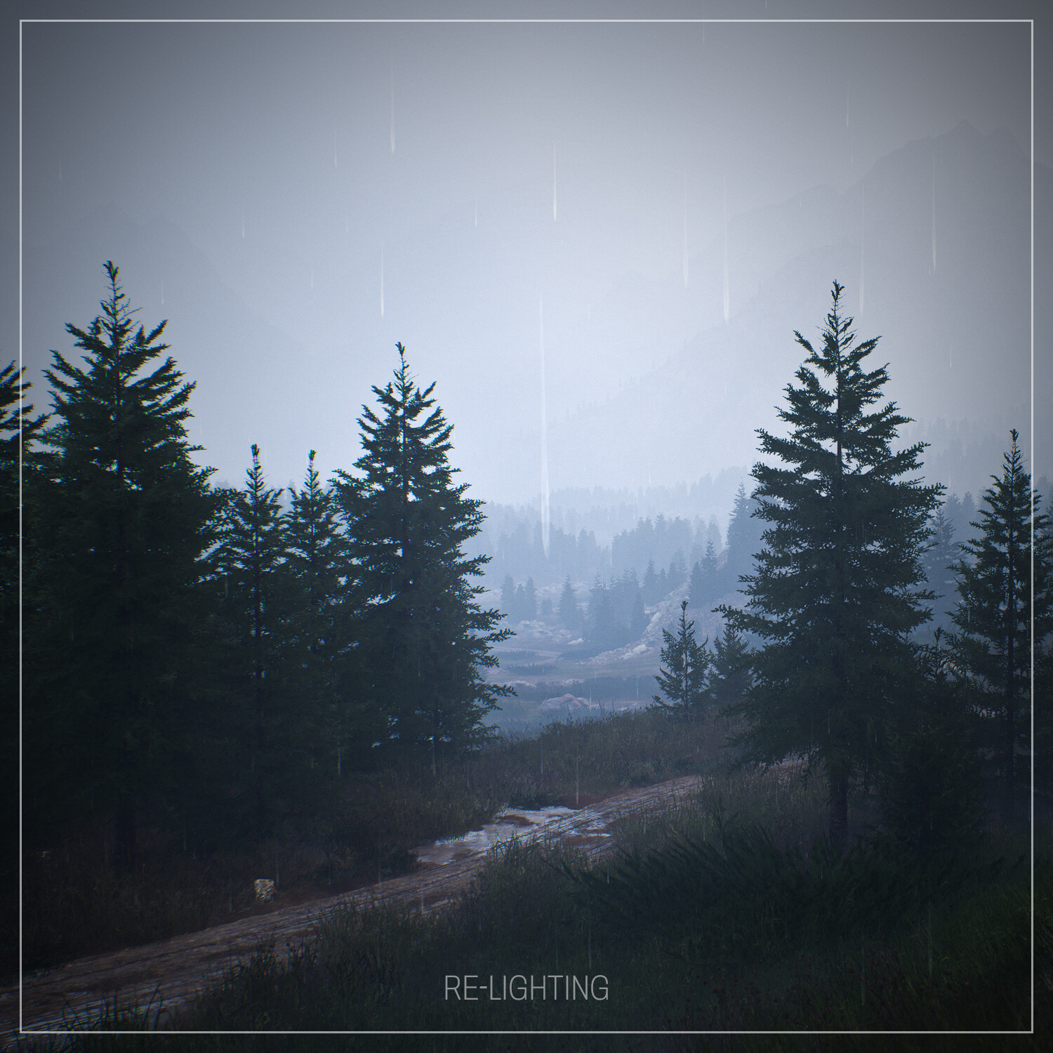 ArtStation - Mountain Grassland - Re-Lighting study