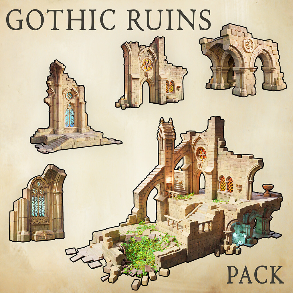 ArtStation - Gothic ruins pack