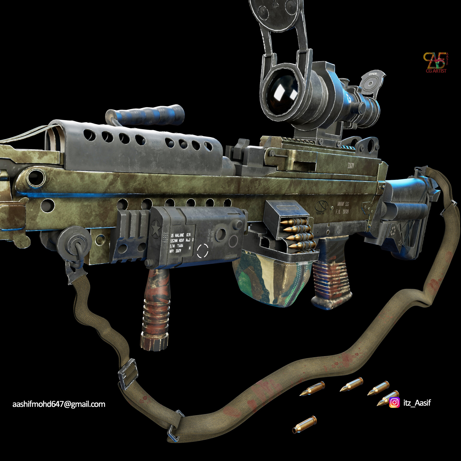 ArtStation - M249_GUN