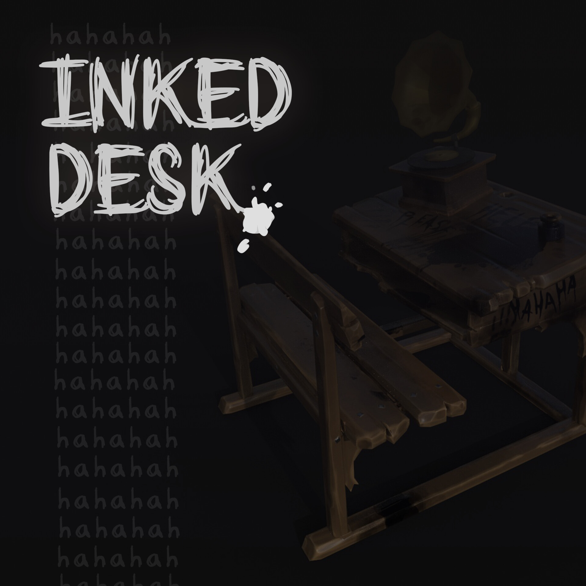 ArtStation - Inked desk