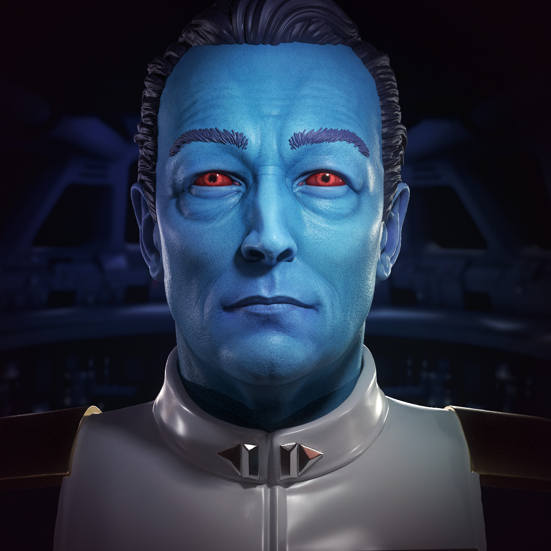 ArtStation - Grand Admiral Thrawn - 3D Print Bust