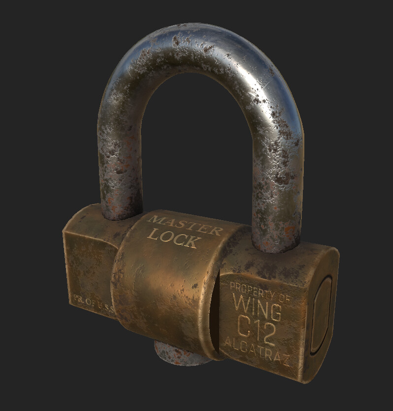 ArtStation - Prison Padlock - Speed modeling