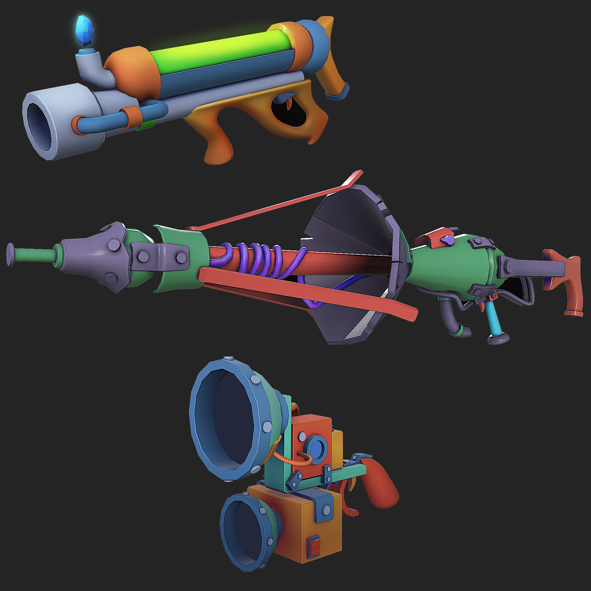 ArtStation - Stylized Handmade Weapon Set
