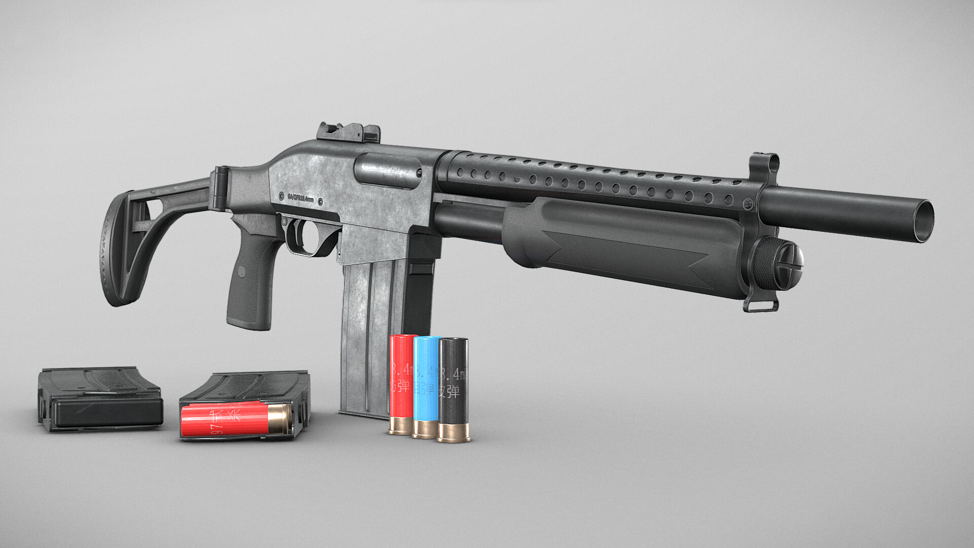 ArtStation - Hawk Industries Type 97-2 Anti-Riot Shotgun