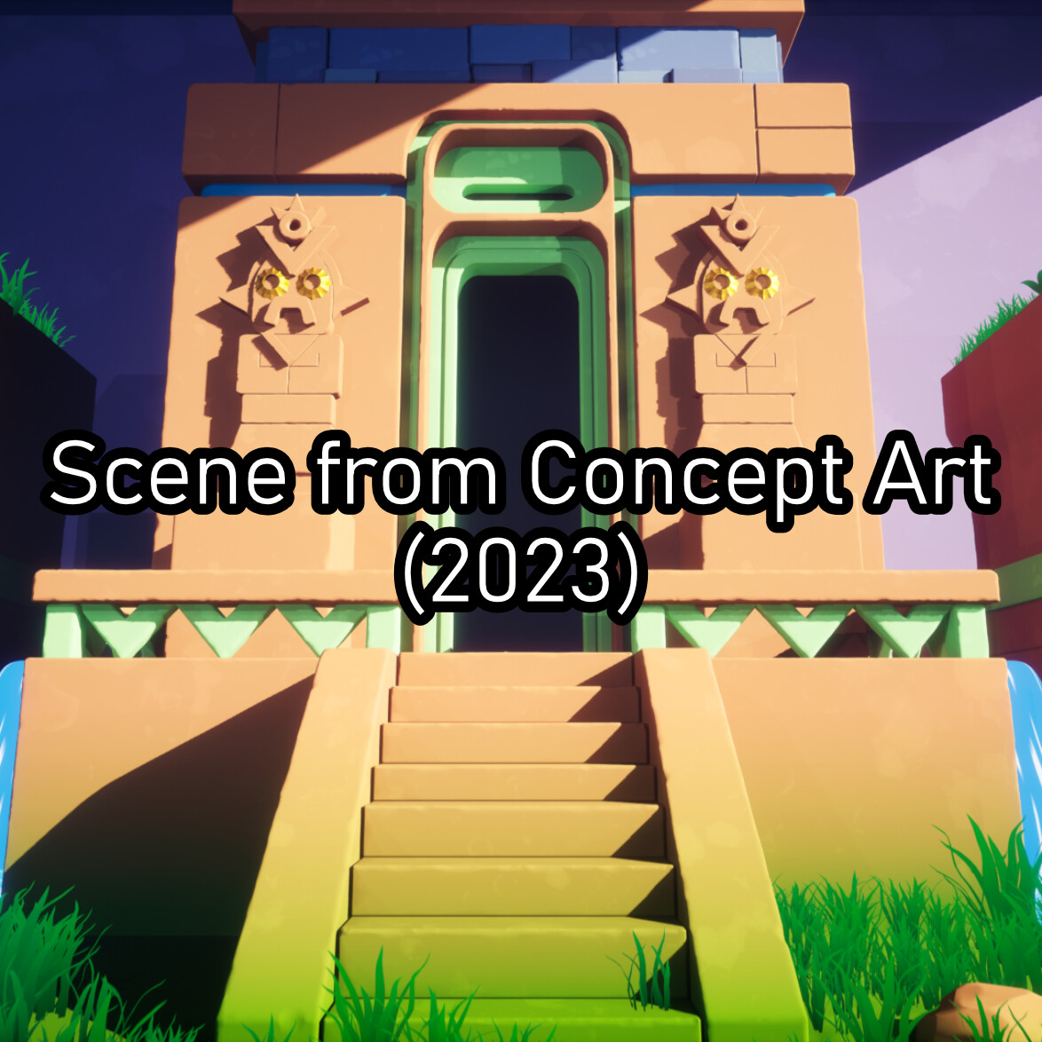 ArtStation - Stylized Scene from Concept Art