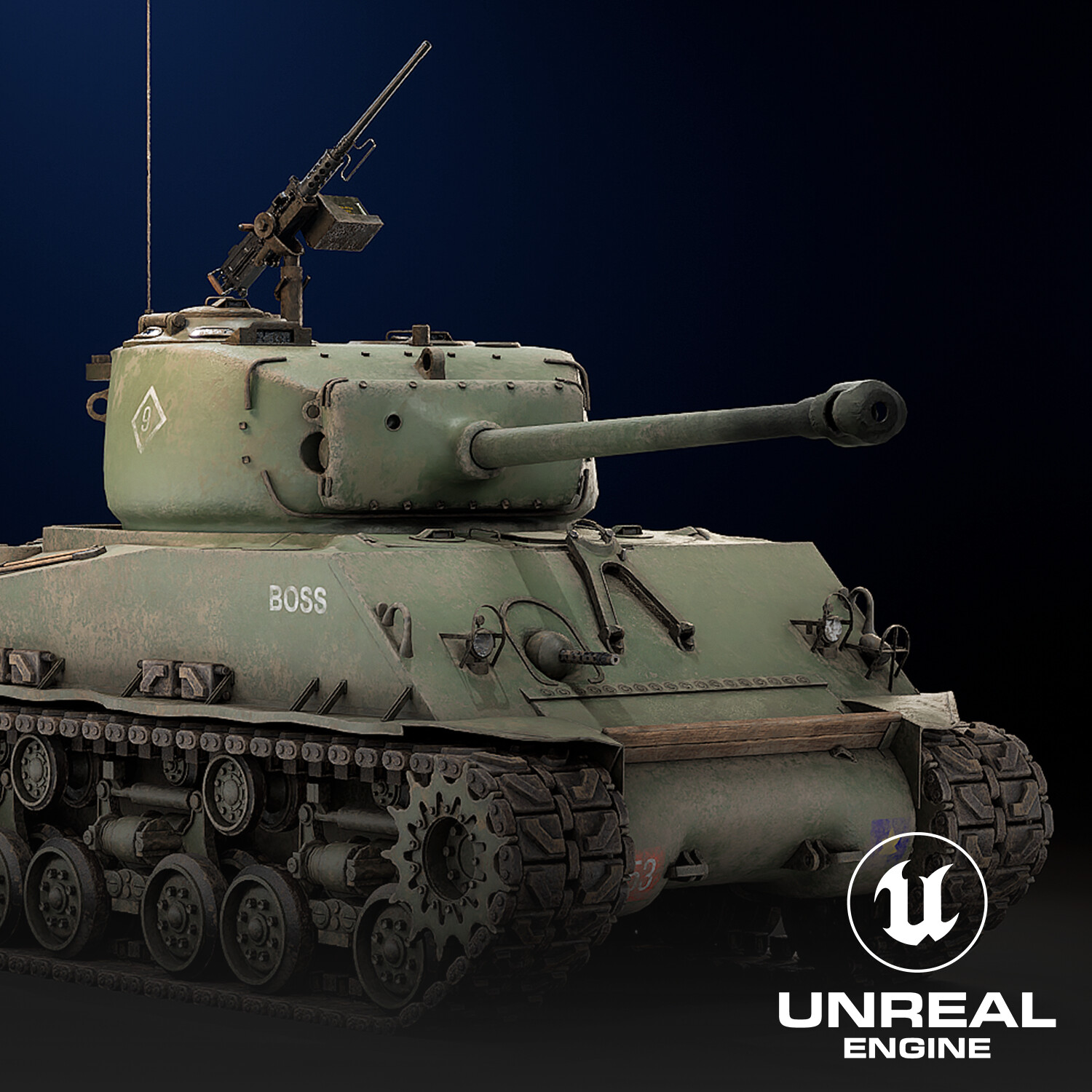 ArtStation - Sherman M4A2E8 with HVSS suspension