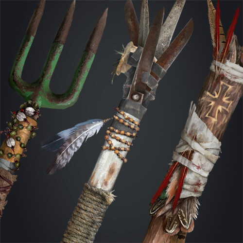 ArtStation - Makeshift bandit weapons concepts